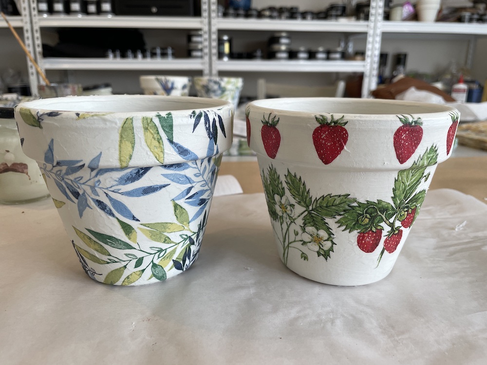 Decoupage Pots - Introduction to the Art of Decoupage - Selwyn Community Education